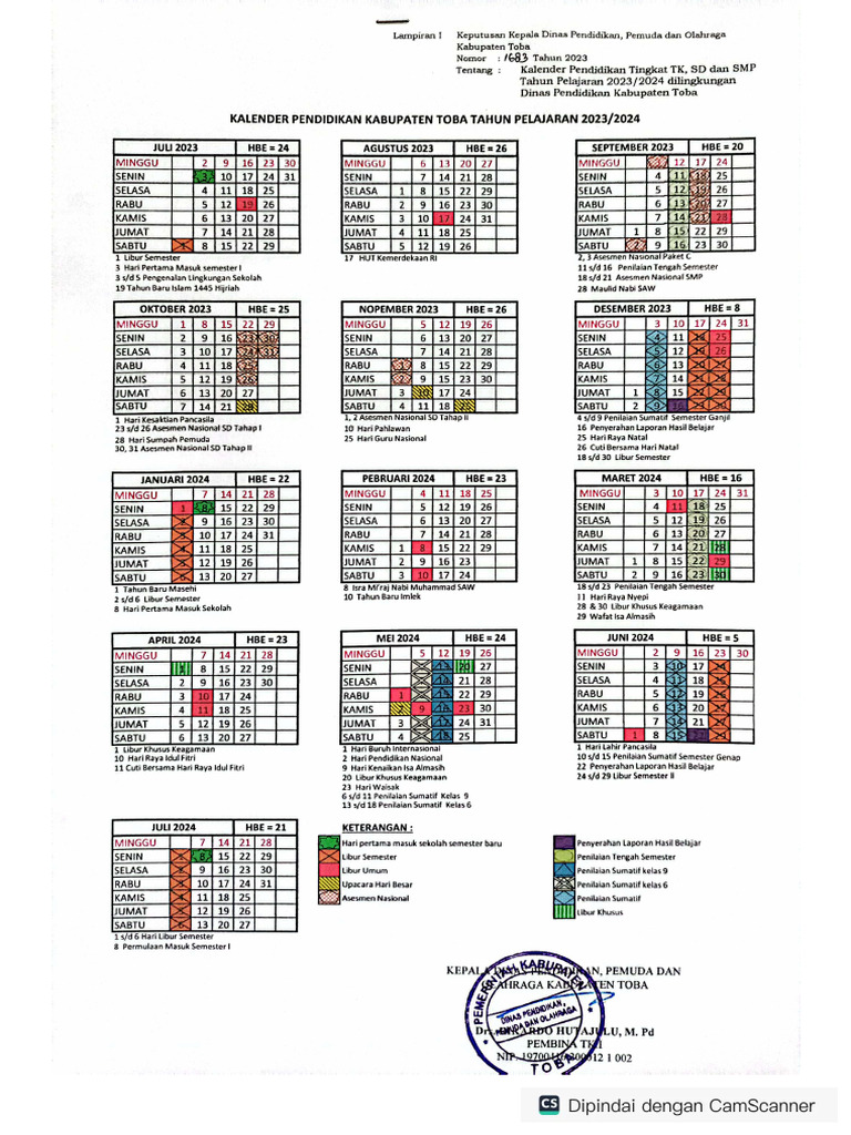 Kalender Pendidikan TP. 20232024 | PDF