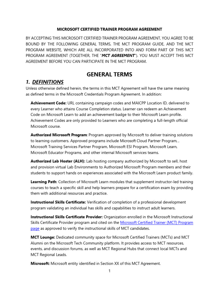 MCT Program Agreement | PDF | Copyright Infringement | Indemnity