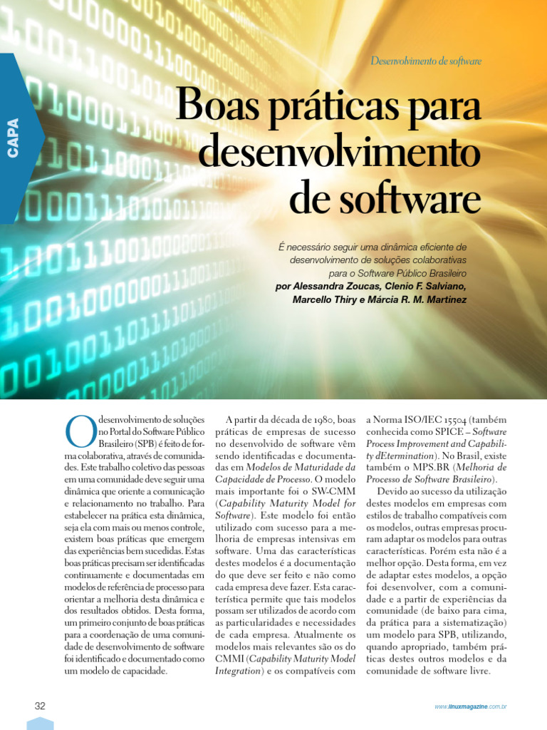 Boas Praticas para Desenvolvimento de Software | PDF | Programas | Informática