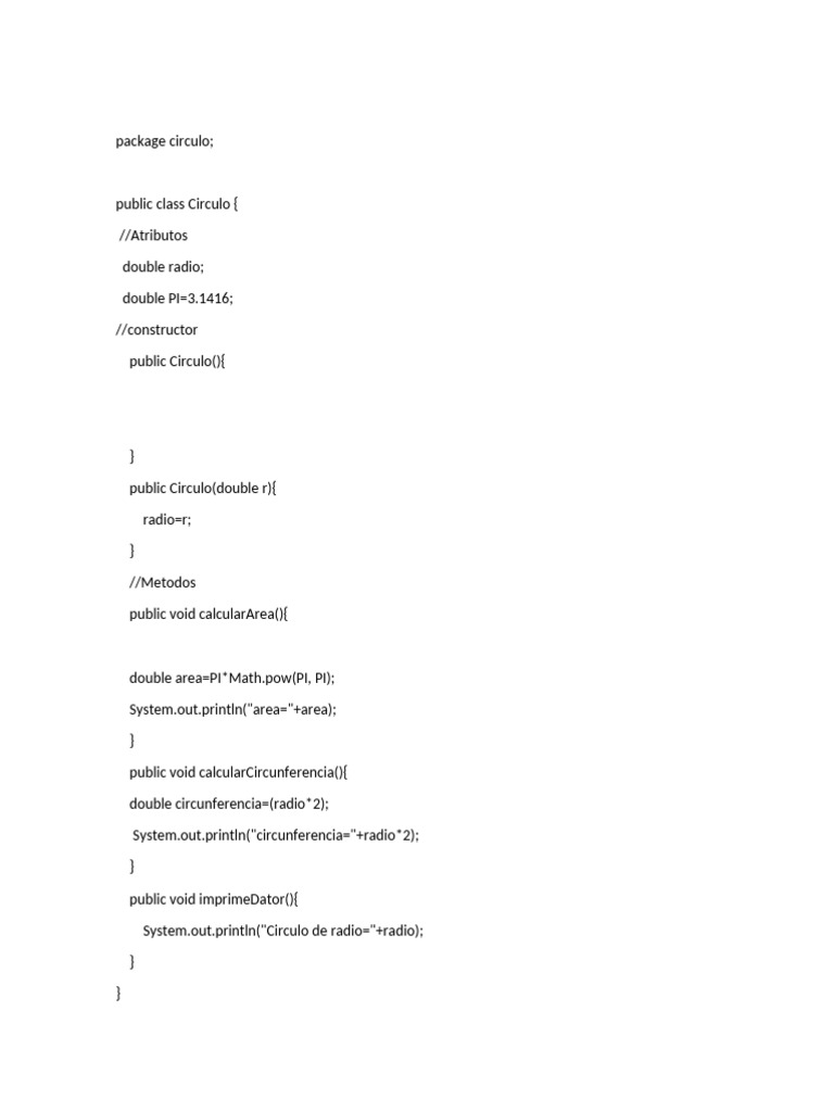 Cir Culo Java | PDF