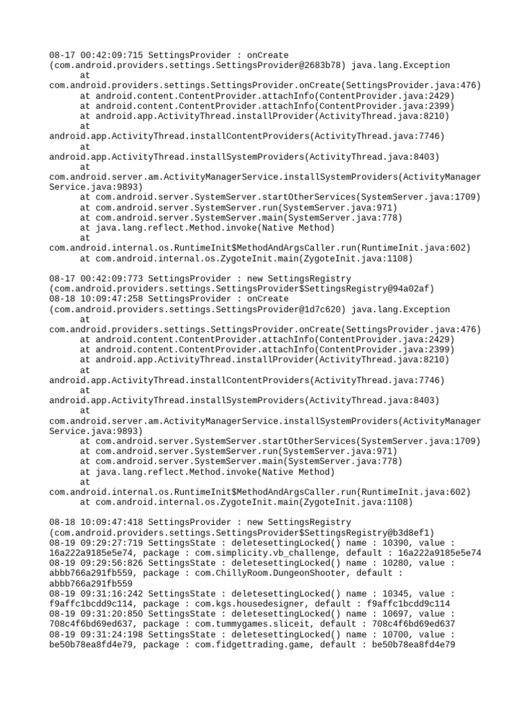 Settings Provider Pdf Java Programming Language Technology Development