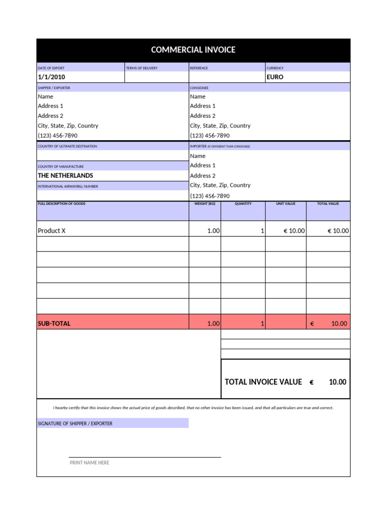 Commerical Invoice Samples 4 | PDF | Foreign Exchange Market | Currency