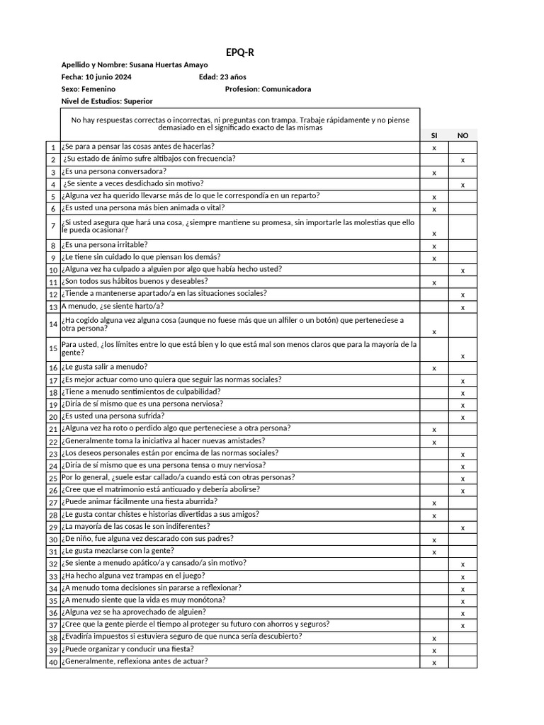 Cuadernillo EPQ R | PDF | Autosuperación
