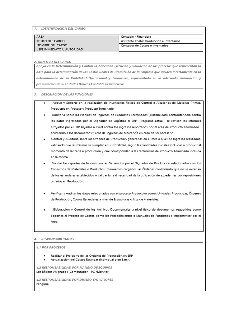 Auxiliar de Costos e Inventarios - 241005 - 141700 | PDF | Contabilidad ...