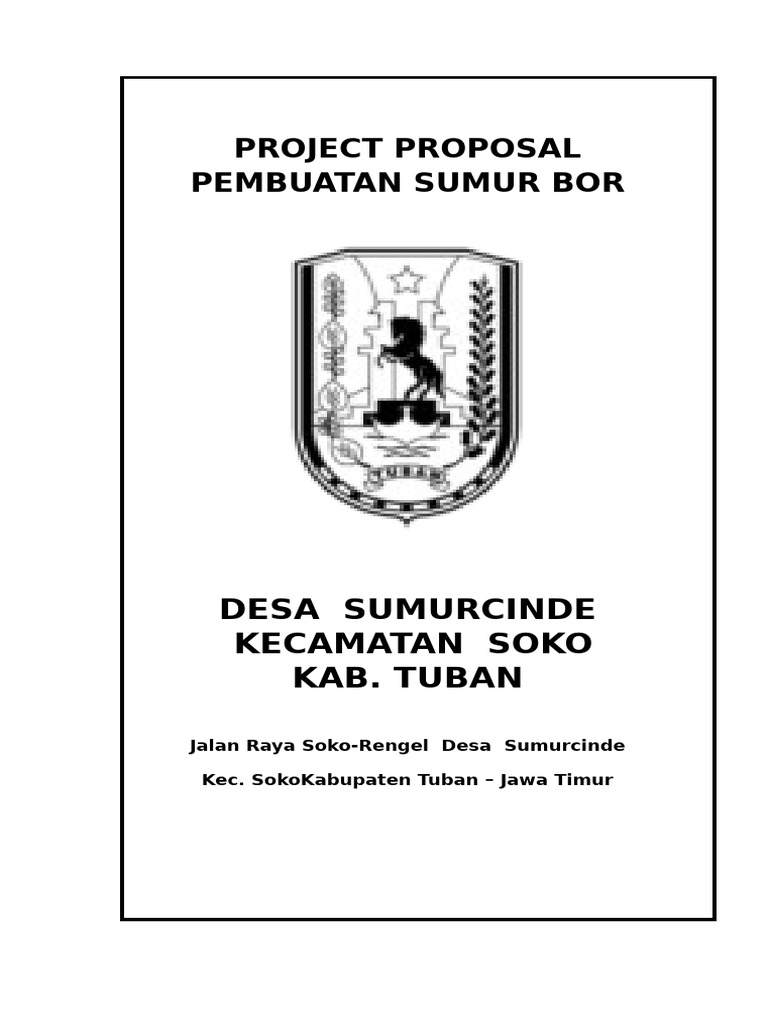 Proposal SUMUR BOR | PDF