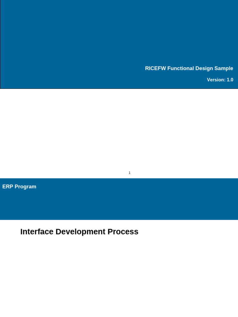 RICEFW Functional Design Sample | PDF | Unit Testing | Specification ...