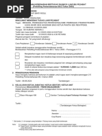 Borang Permohonan Menjalankan Tugas Rasmi Di Luar Ibu Pejabat | PDF