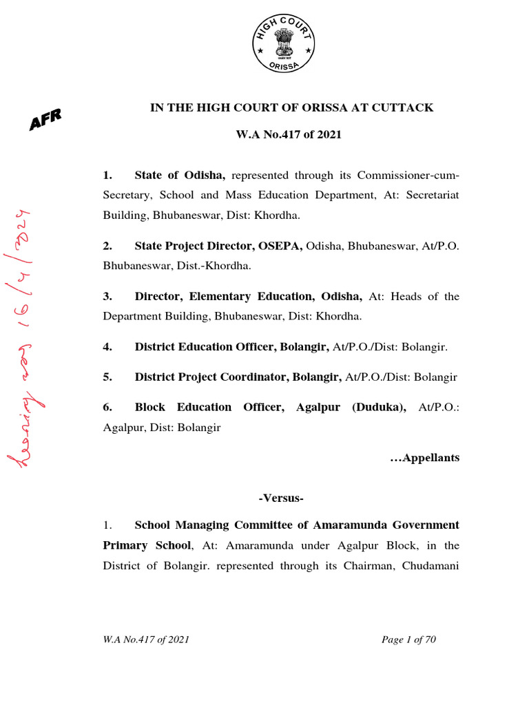2024 10 29 Ohc School Rationalisation | PDF | Judgment (Law) | Supreme ...