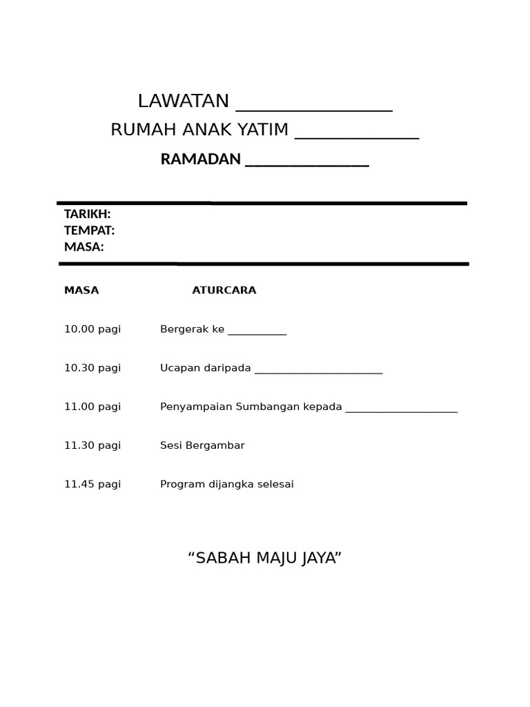 Template Aturcara LAWATAN | PDF
