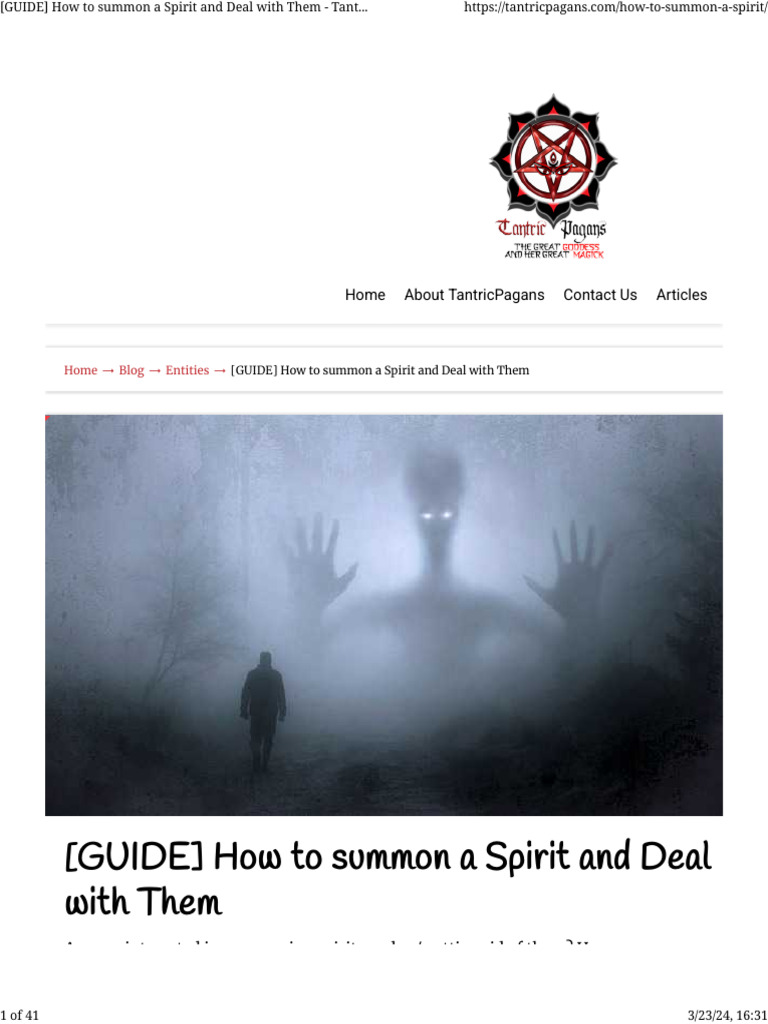 Article How To Summon A Spirit | PDF | Chakra | Planets In Astrology