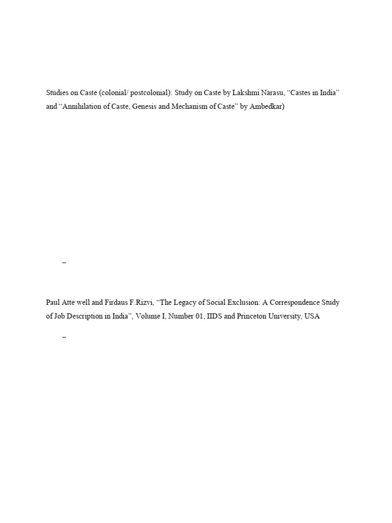 II M.A., Literature of The Marginalized India Updated | PDF | Intersectionality | Dalit