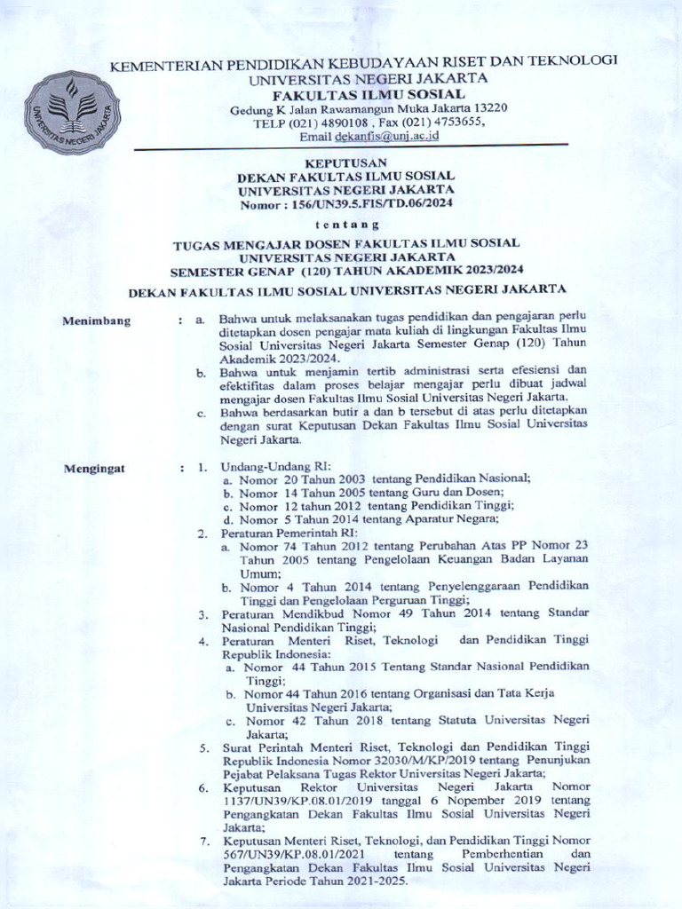 SK Tugas Mengajar SMT 120 Pendsos | PDF