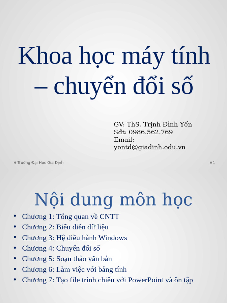 THDC Bai 1 Tong Quan Ve CNTT | PDF