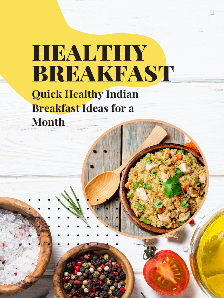 Quick Indian Breakfast Recipes | PDF | Tofu | Coriander