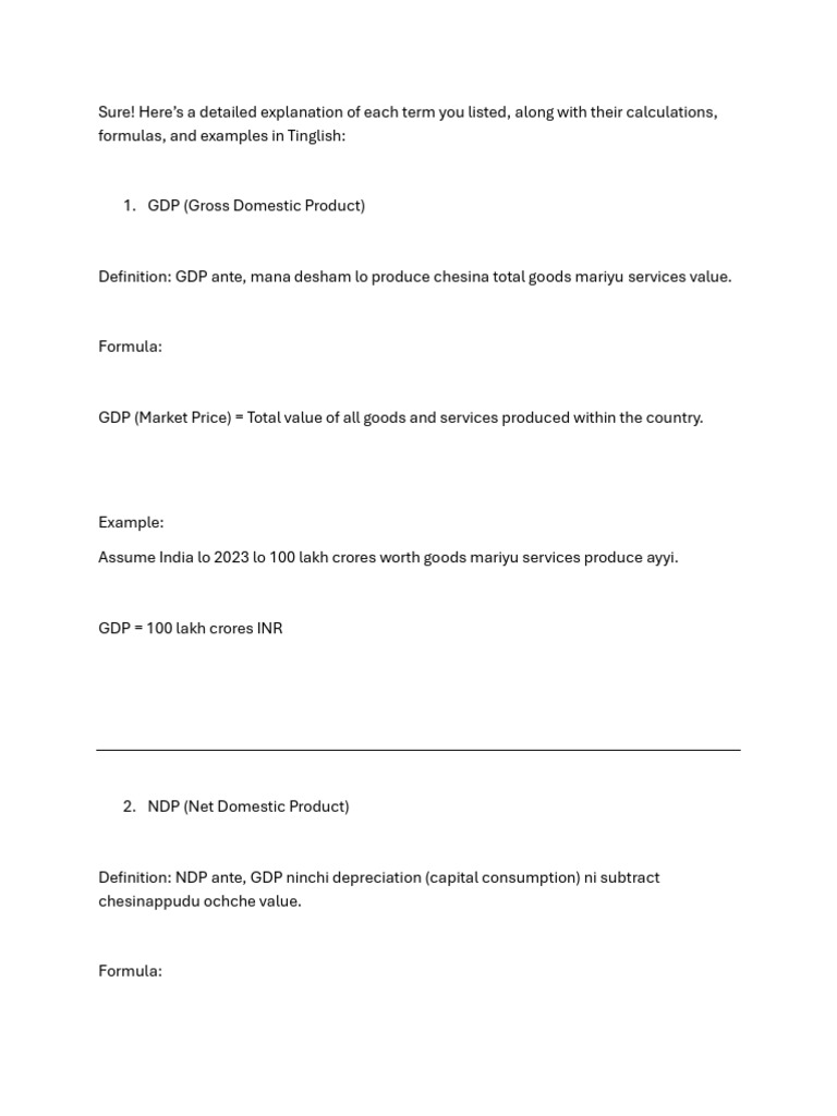 GDP | PDF | Gross Domestic Product | Measures Of National Income And Output