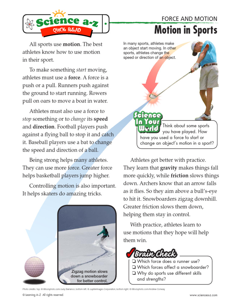 Understanding Force and Motion in Sports | PDF | Force | Sports