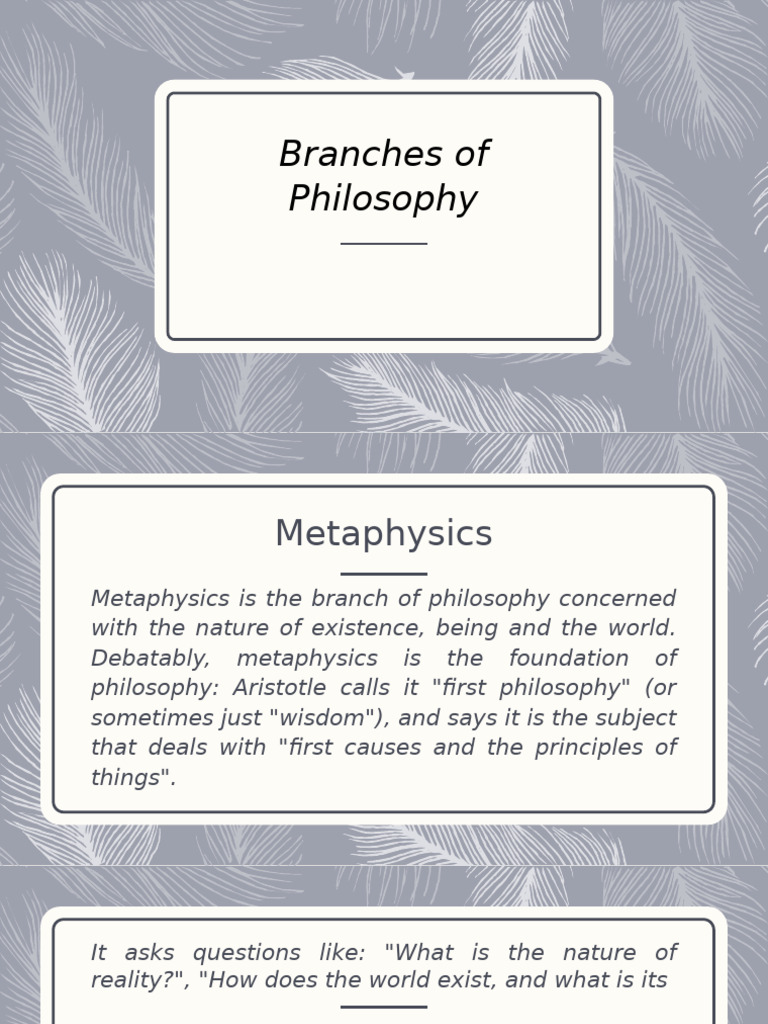Overview of Philosophy Branches | PDF | Epistemology | Aesthetics