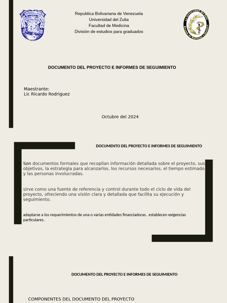 Expo Informes de Seguimiento y Documento Del Proyecto | PDF | Información