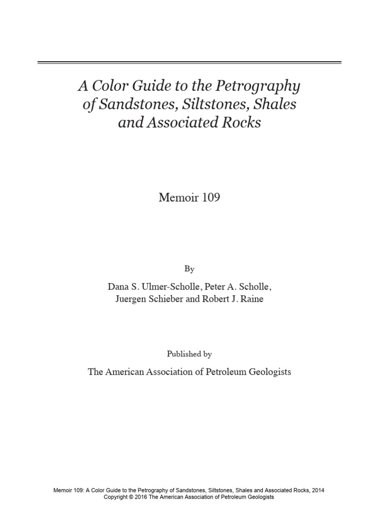 AAPG Memoir 109 - A Color Guide To The Petrography of Sandstones ...