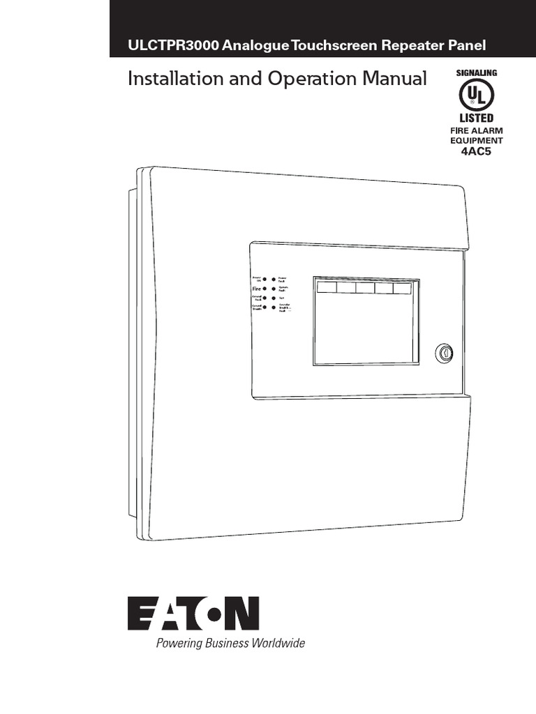 Eaton Fire Ul Addressable Touchscreen Repeater Ulctpr3000 Manual 25 ...
