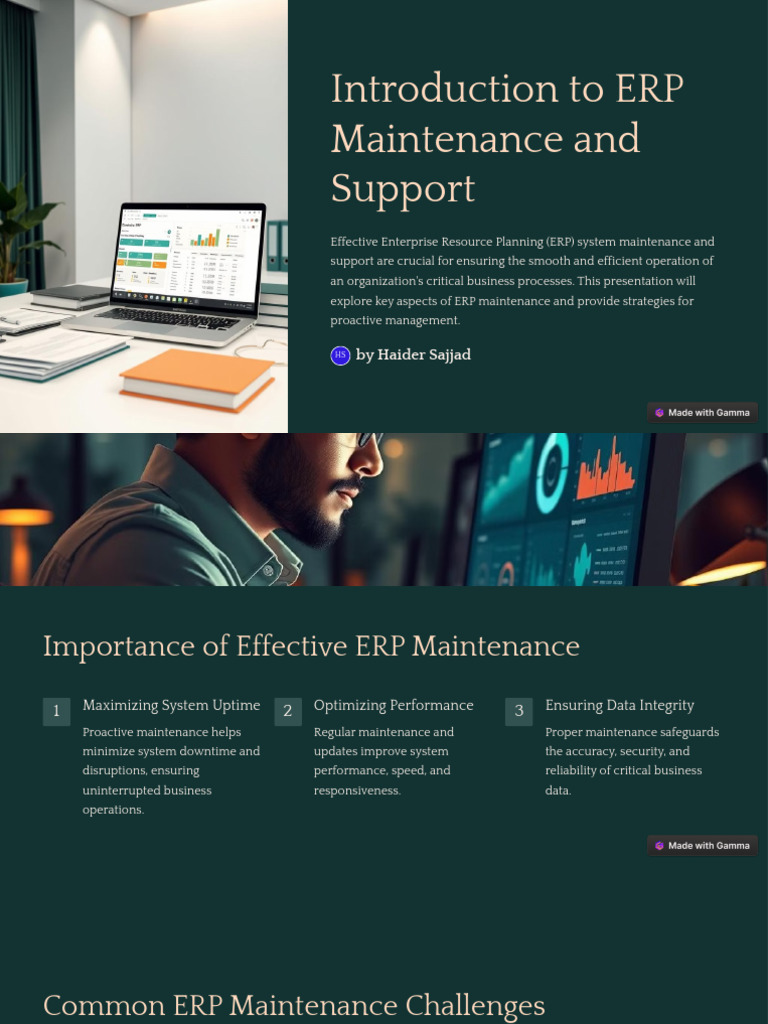 Introduction To ERP Maintenance and Support | PDF | Enterprise Resource ...
