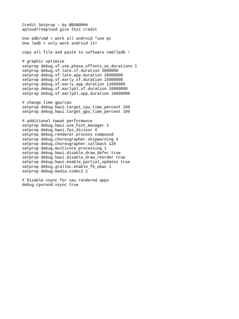 Setprop V4 (Daily) | PDF | Computers