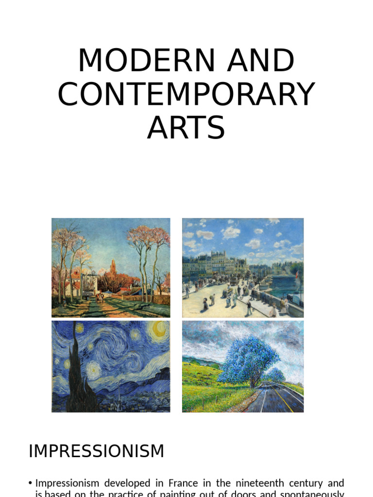 Impressionism and Post Impressionism | PDF | Impressionism | Claude Monet