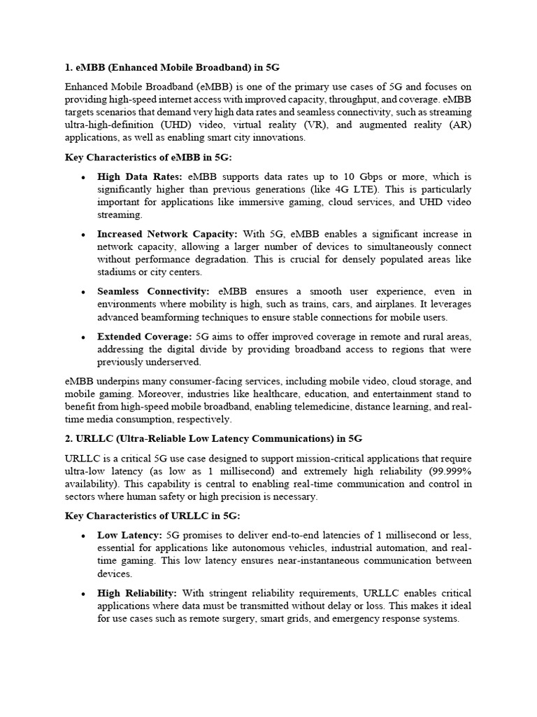 eMBB, URLLC, MMTC and New Radio | PDF | Mimo | Internet Of Things