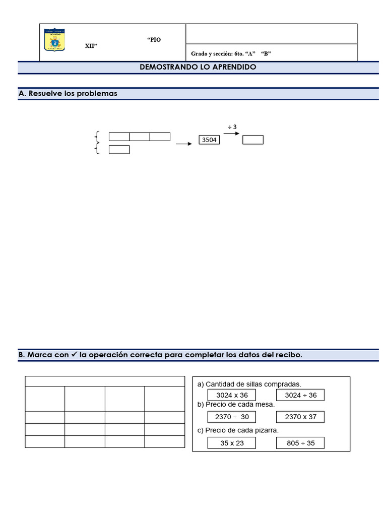Practica La Division | PDF | División (Matemáticas) | Álgebra abstracta