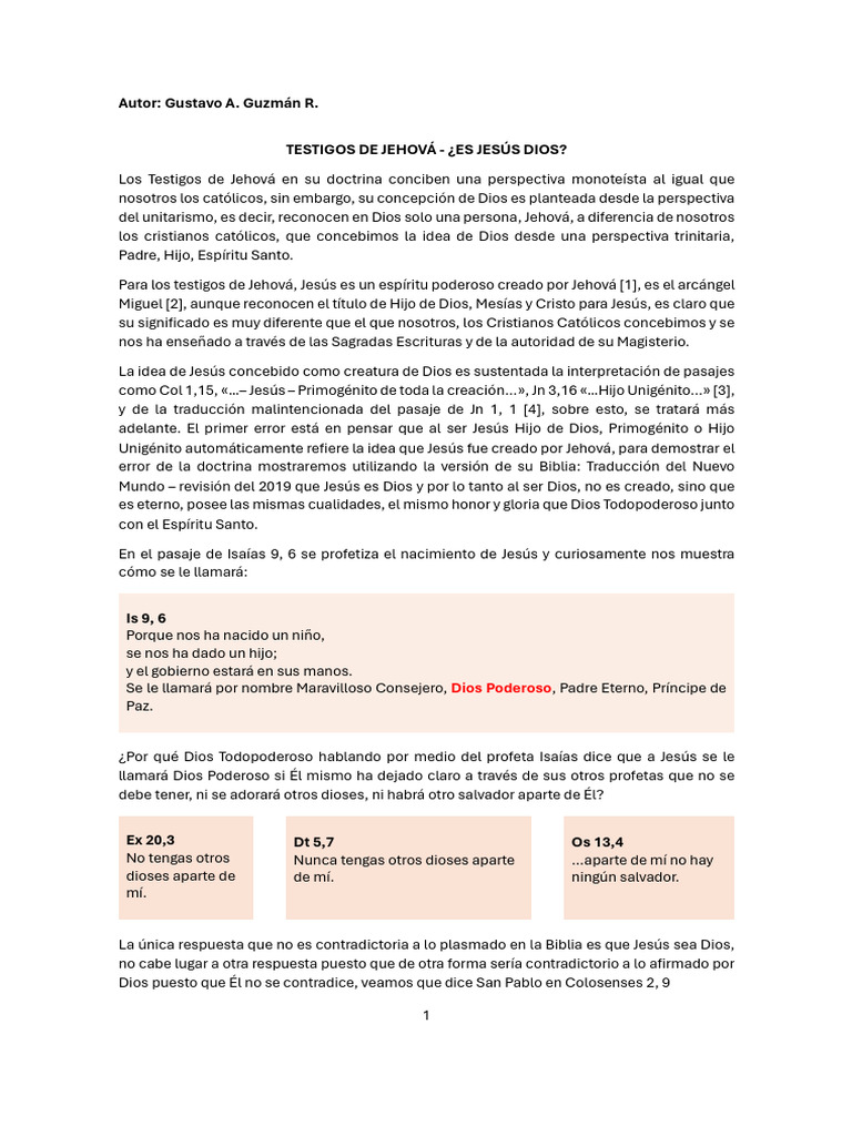 Jesús Verdadero Hombre y Verdadero Dios | PDF | Dios | Jesús