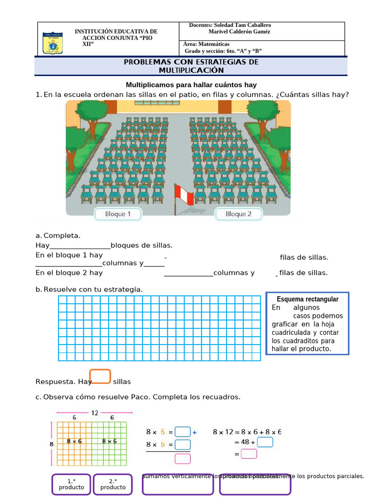 Práctica de Multiplicaciones para 6to. | PDF