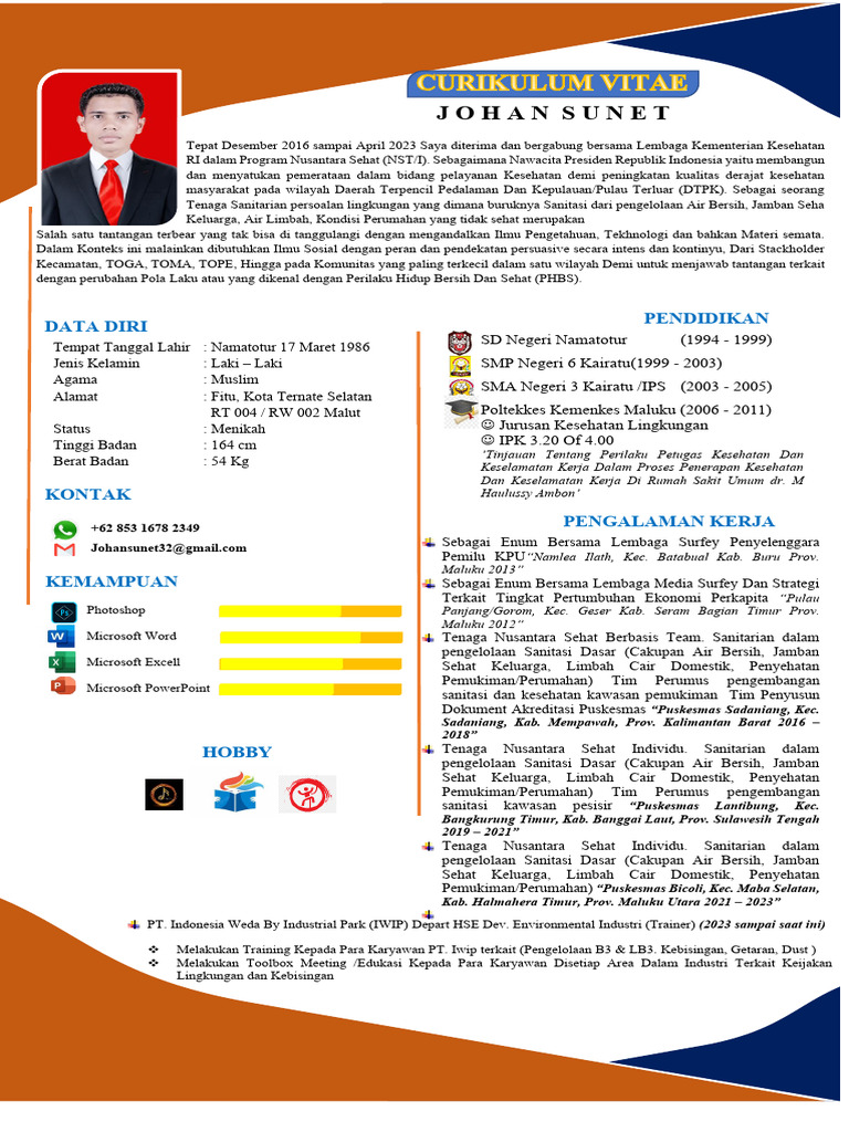 CV Johan Sunet | PDF