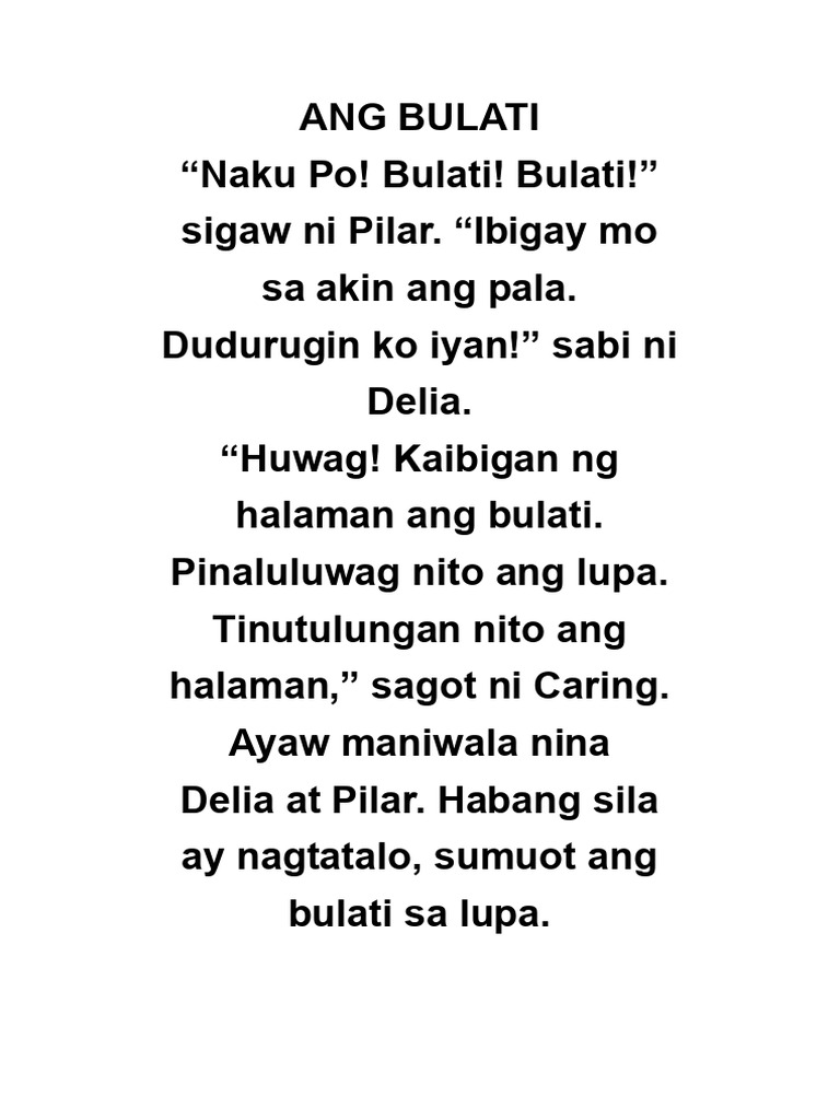 Grade 2 Ang Bulati | PDF