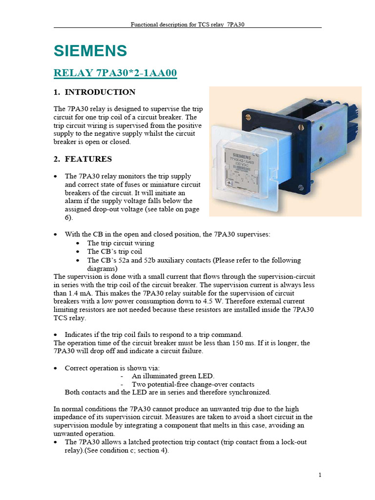 What is Trip Circuit Supervision (TCS) protection | PDF | Relay | Inductor