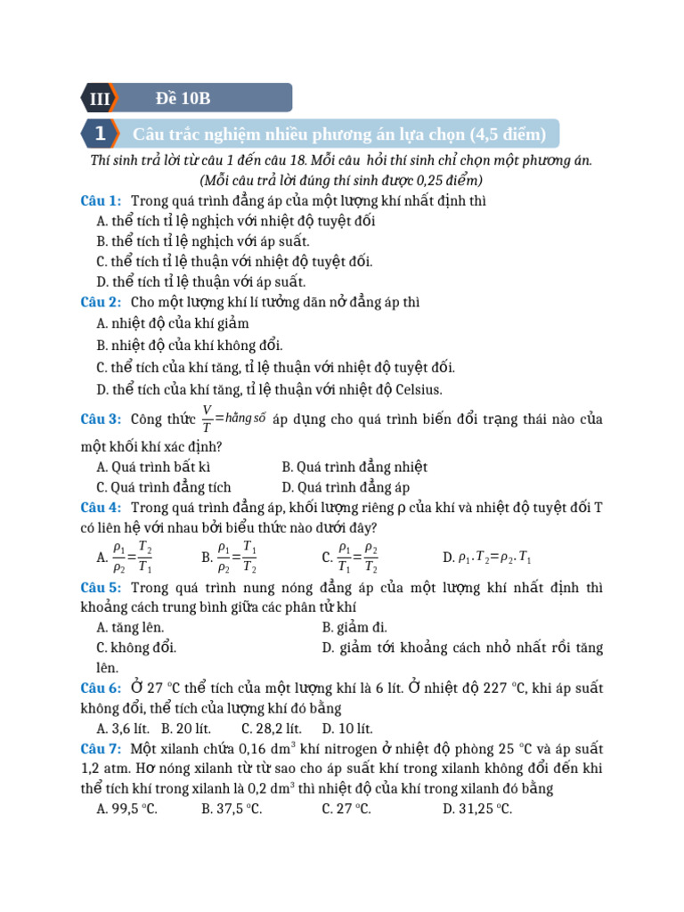 ĐỀ 10B | PDF