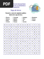Sopa de Letras de Desastres Naturales - 20 | PDF