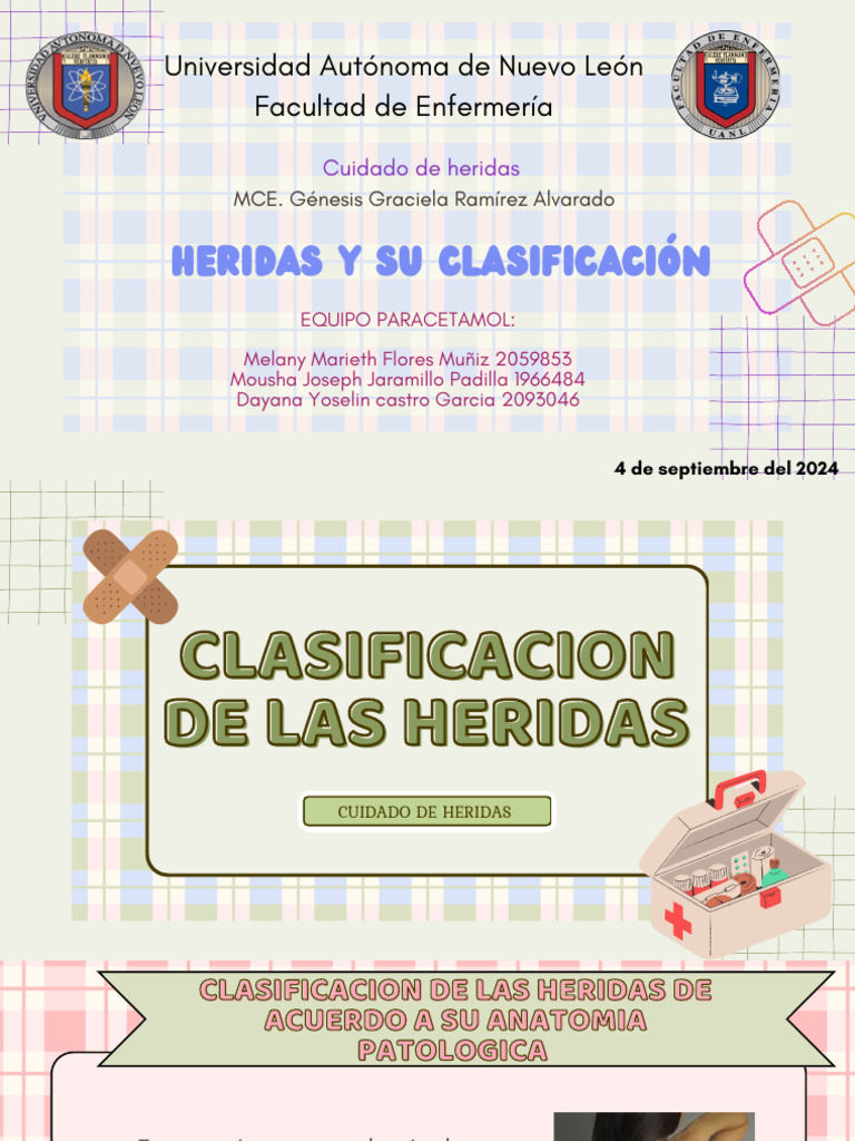 Clasificación y Cuidado de Heridas | PDF | Herida | Sistema inmune