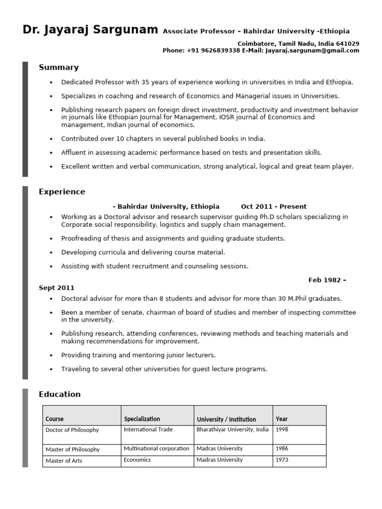 Dr Jayaraj Sargunam Economics Expert Pdf Doctor Of Philosophy