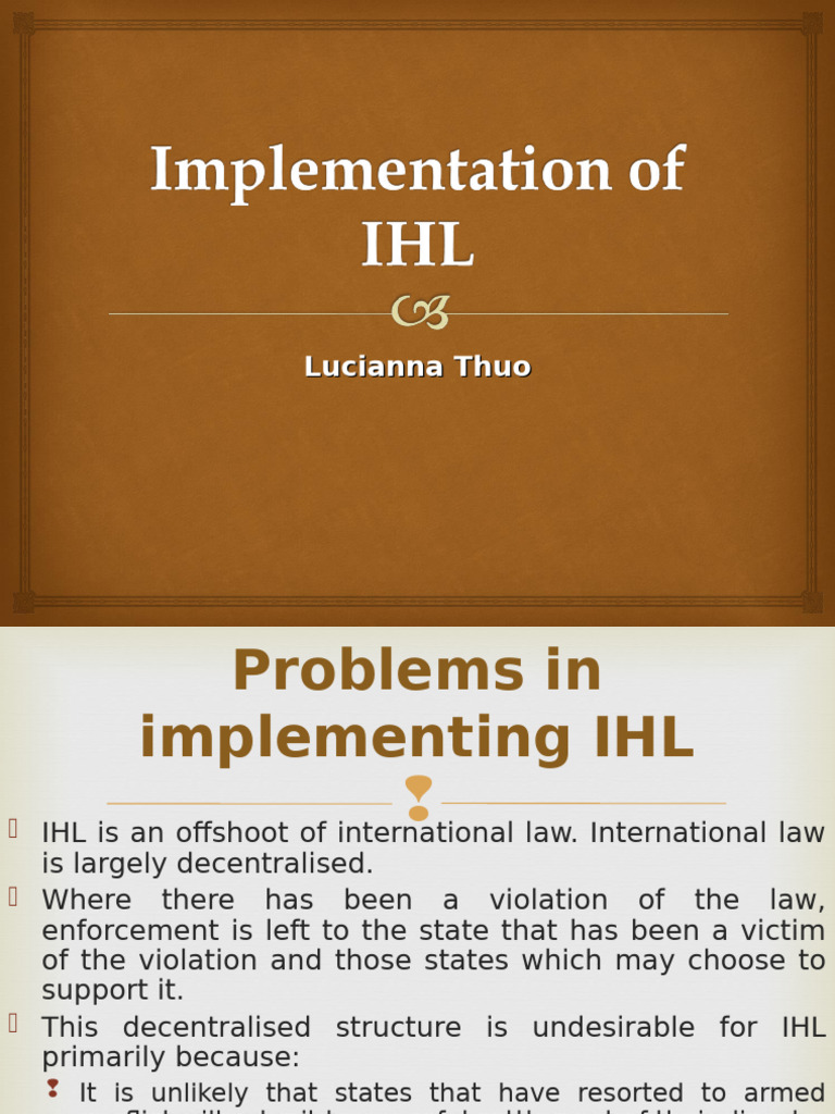 Implementation of IHL | PDF | International Criminal Court ...