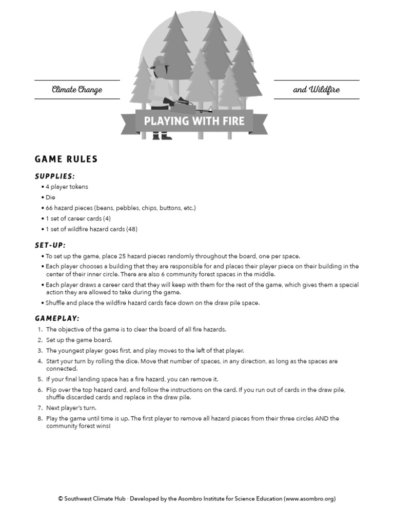 Wildfire Hazard Game Rules Guide | PDF | Games & Activities | Home & Garden