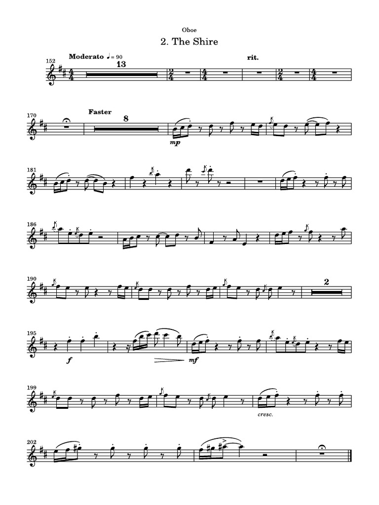 The Shire - Oboe | PDF