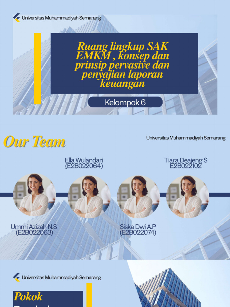 Ruang Lingkup SAK EMKM - Kelompok 6 | PDF