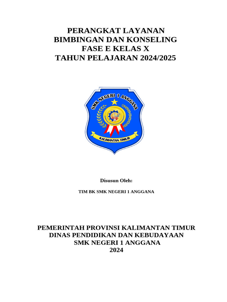Perangkat Layanan BK Kelas X | PDF