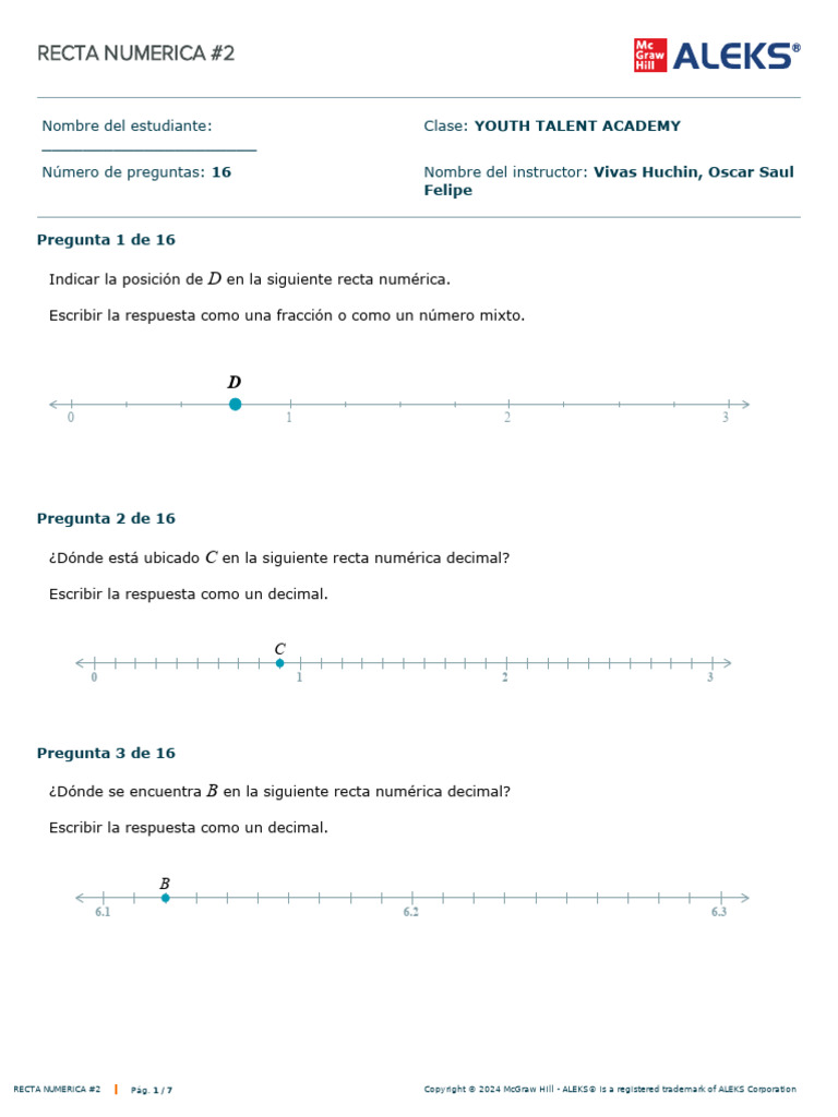 Recta Numerica 2 | PDF | Matemáticas | Notación Matemática