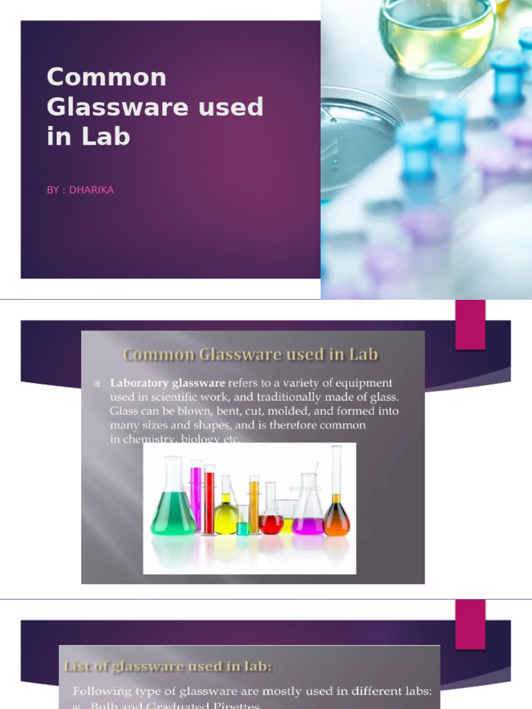 Common Glassware Used in Lab | PDF