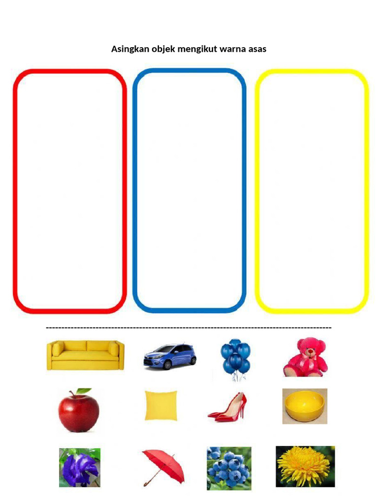 Asingkan Objek Mengikut Warna Asas | PDF