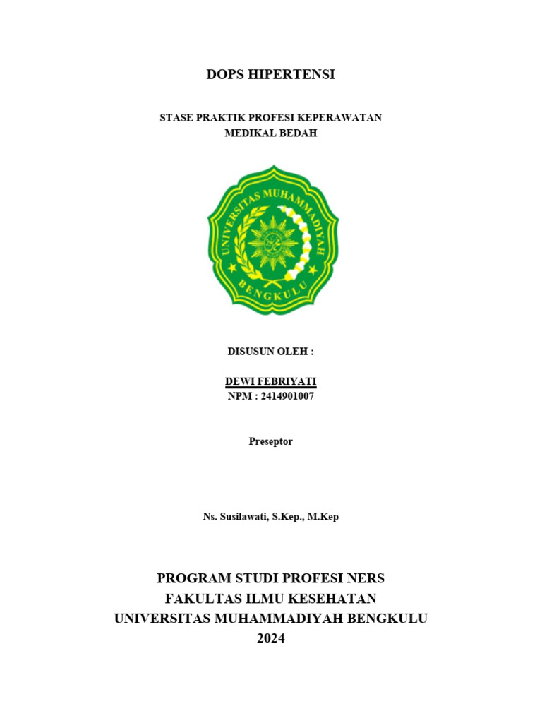 DOPS Hipertensi | PDF | Pengembangan Diri