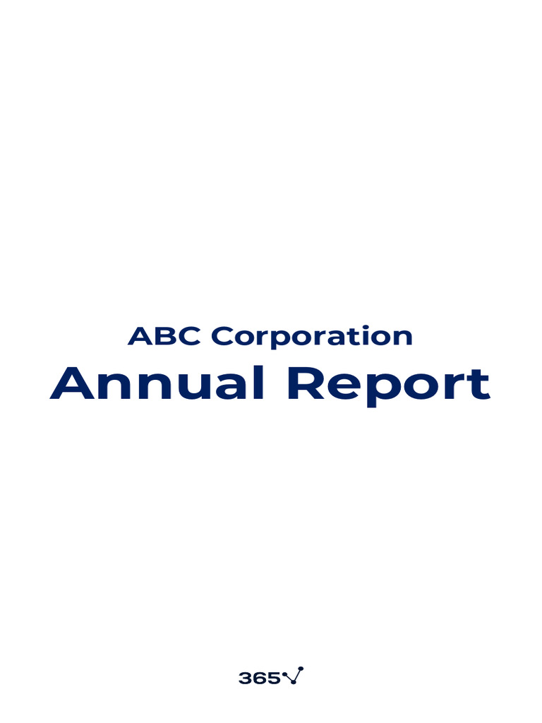 Abc Corporation Annual Report 20xx Pdf Balance Sheet Revenue
