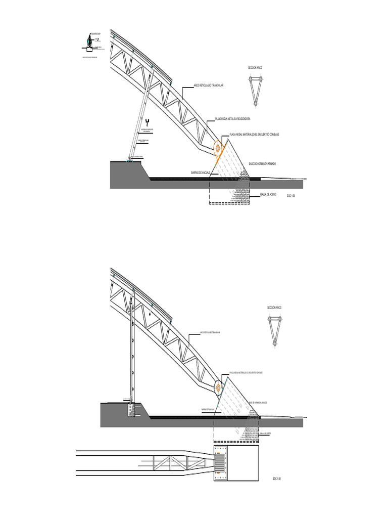 Diseño de Arco Reticulado Triangular | PDF | Concreto reforzado ...