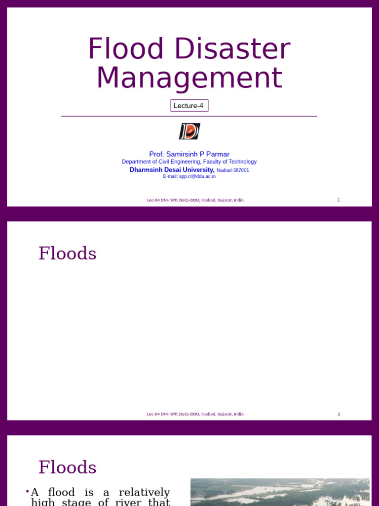 Flood Management for Engineers | PDF | Flood | River